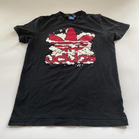 adidas | Shirts | Vintage Adidas Tshirt Trefoil Black Graphic Print ...